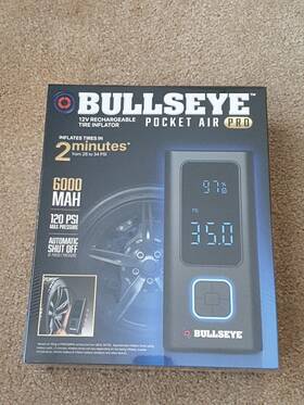 BULLSEYE 6163 Pocket Air Pro Rechargeable Tire Inflator